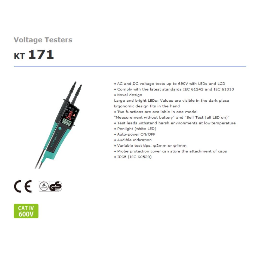Kyoritsu Voltage Tester Model KT 171, Furniture & Home Living, Cleaning ...