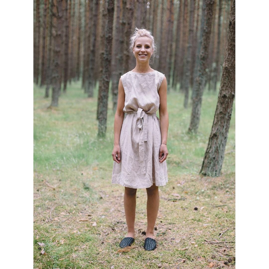 LINENFOX Nida Dress in NAVY BLUE, Women's Fashion, Tops, Sleeveless on ...