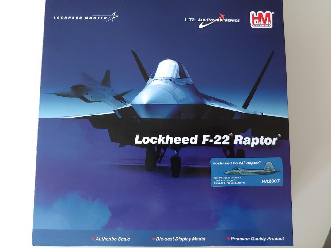 1:72 HobbyMaster Lockheed F-22 Raptor HA2807, Hobbies & Toys, Toys ...