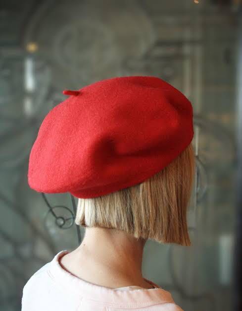 Parisian Paris Fashion Style Korea Ulzzang beret topi merah red Jepang ...