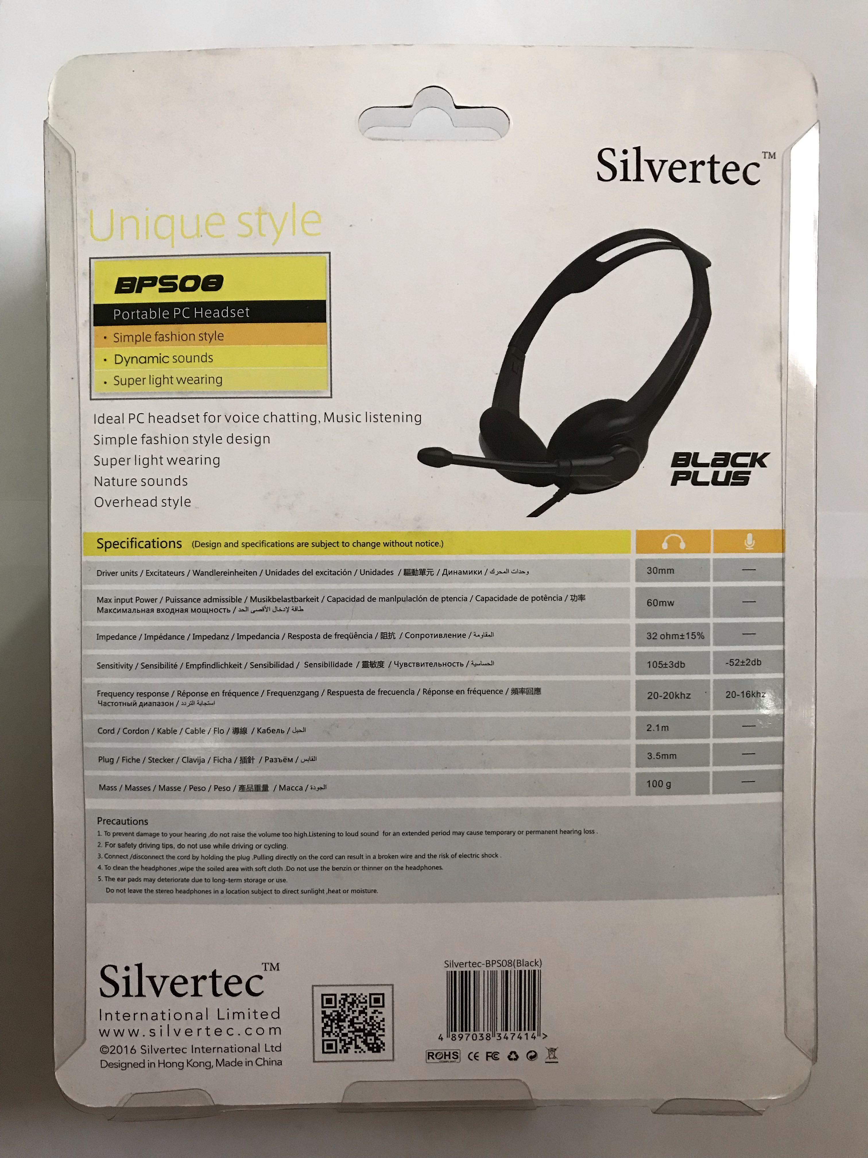 Silvertec Portable PC Headset, Audio, Portable Audio Accessories on ...