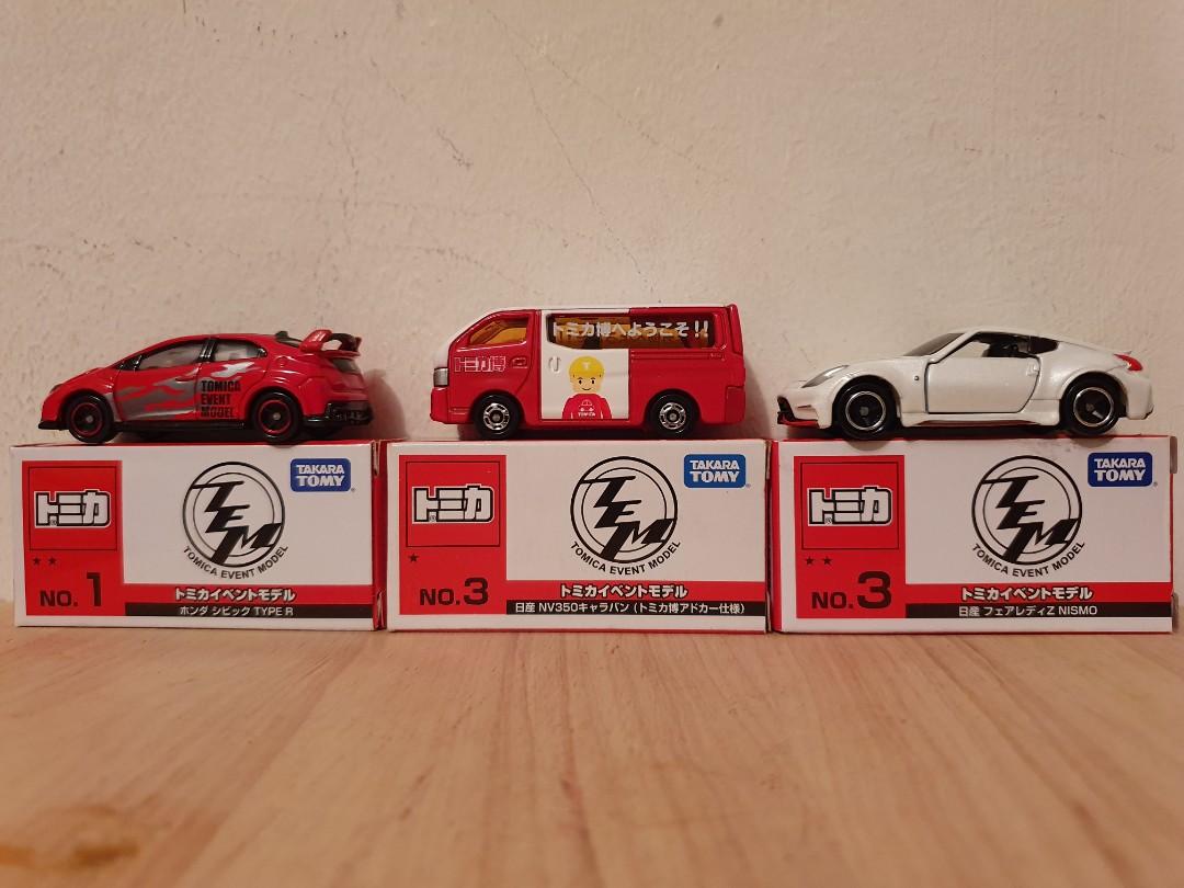 Tomica Event Model Honda Civic / Nissan NV350 Caravan / Nissan Fairlady ...