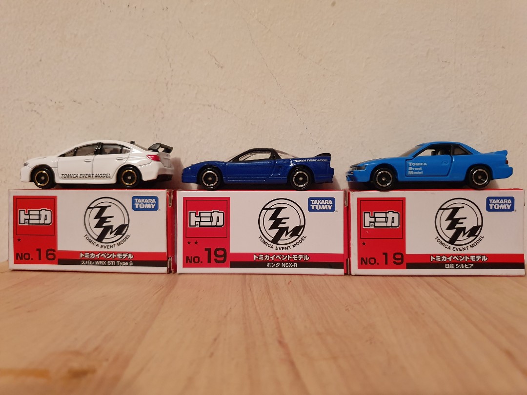 Tomica Event Model Subaru WRX STI Type S / Honda NSX-R / Nissan Silvia ...
