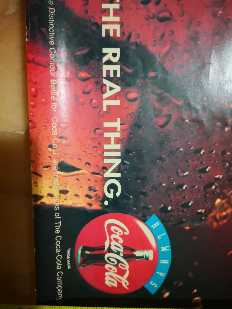 Vintage Coke poster, Coca-Cola, retro, old, the real thing, Hobbies ...