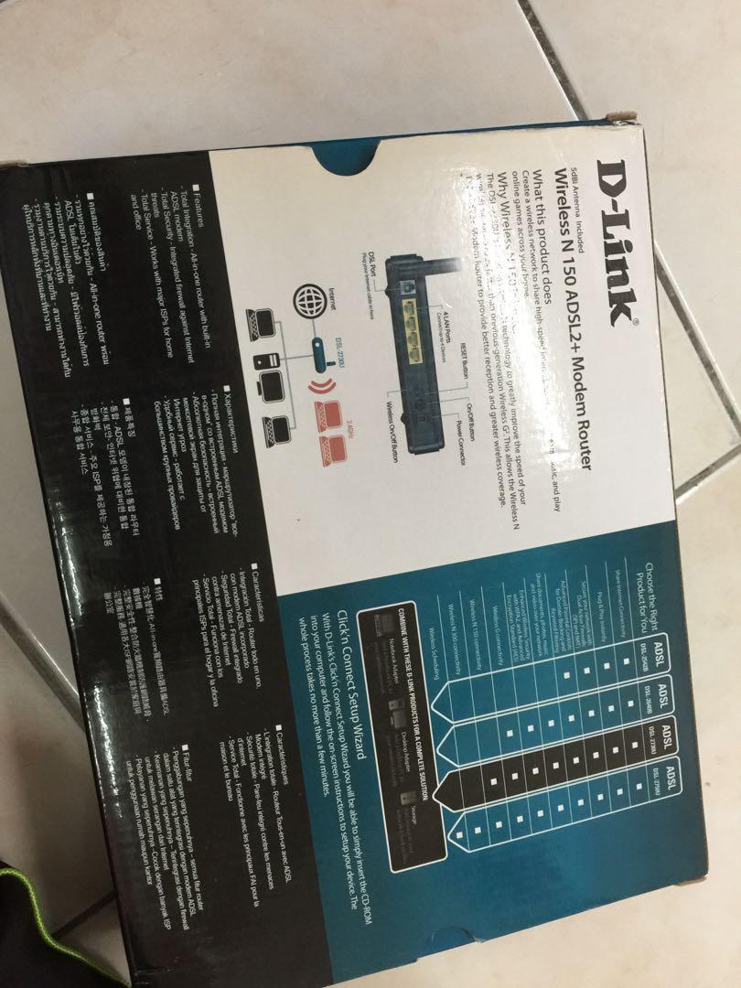 Wireless N 150 ADSL2+ Modem Router, Computers & Tech, Parts ...