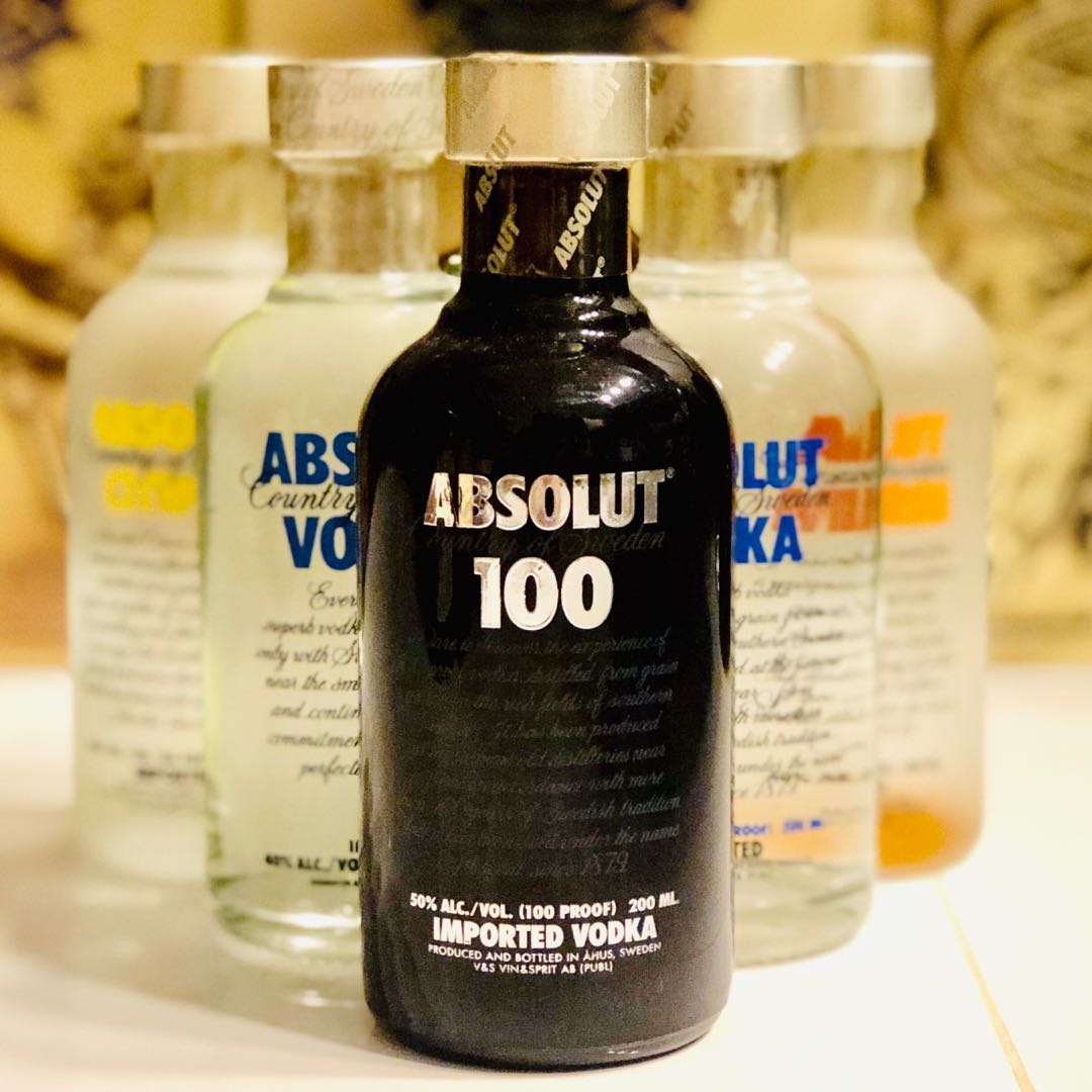 Absolut 100 Vodka 200ml Mini sample, Food & Drinks, Alcoholic Beverages on Carousell