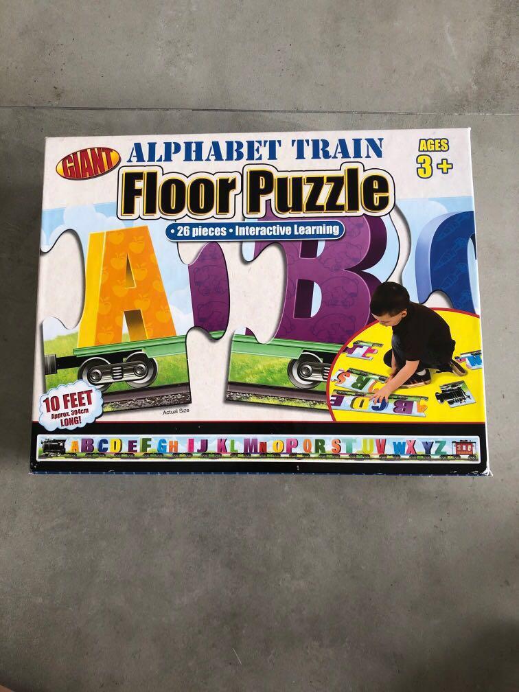 Alphabet Train- Floor Puzzle, Hobbies & Toys, Toys & Games on Carousell