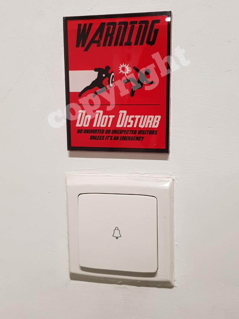 Customised Acrylic Marvel Door Sign, Hobbies & Toys, Stationery & Craft ...