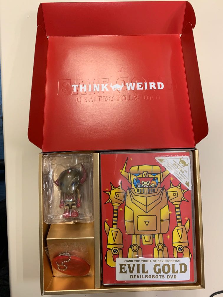 Devilrobots Evil Gold DVD 限量版 evirob to-fu 豆腐人, 興趣及遊戲, 玩具 & 遊戲類 - Carousell
