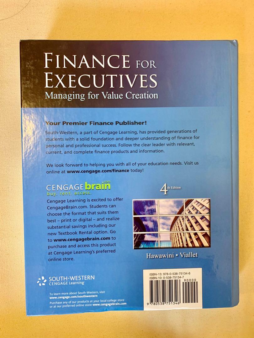 Finance for Executives | Managing for Value Creation by Hawawini Viallet, 興趣及遊戲, 書本 & 文具, 書本及雜誌 ...