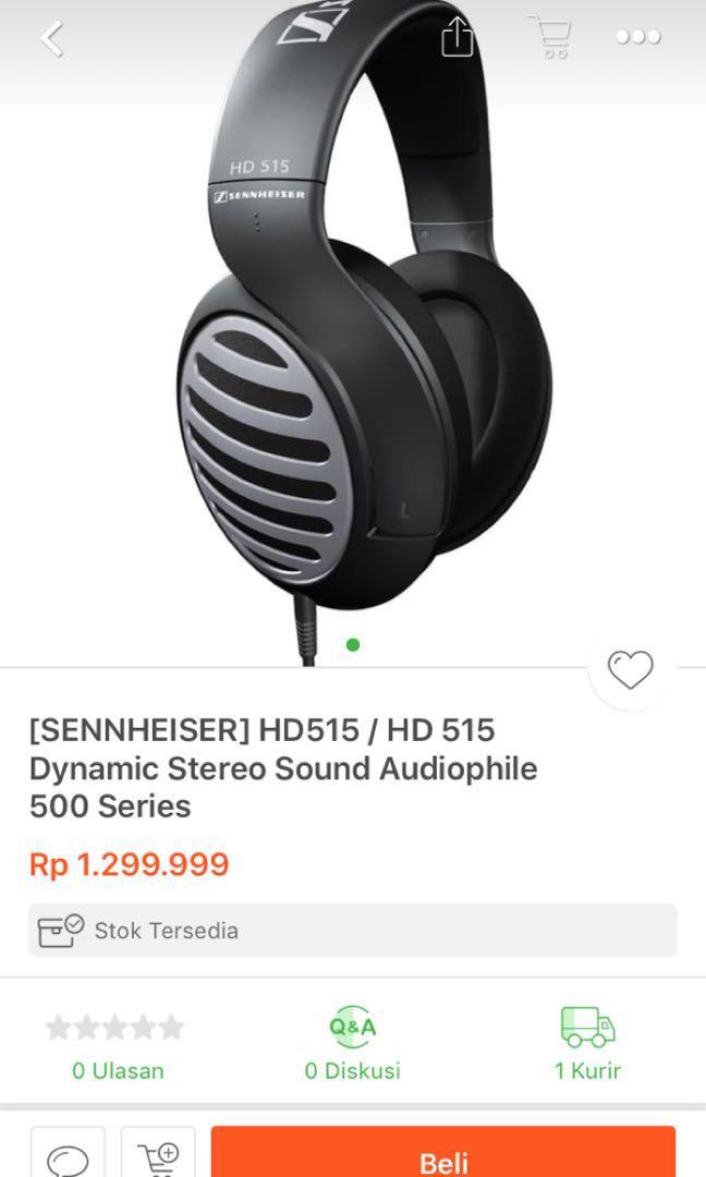 Headphones Sennheiser, Musik & Media, Aksesoris di Carousell
