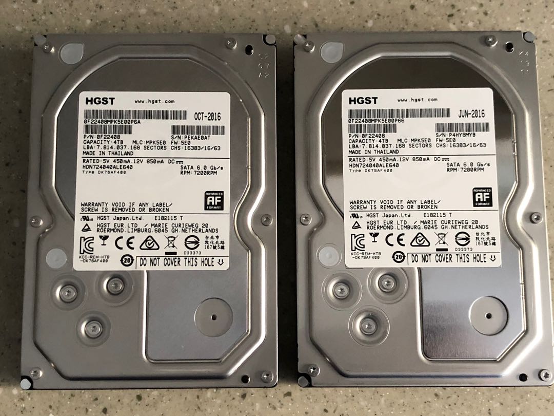 HGST 4TB Deskstar NAS HDD, Computers & Tech, Parts & Accessories, Hard ...