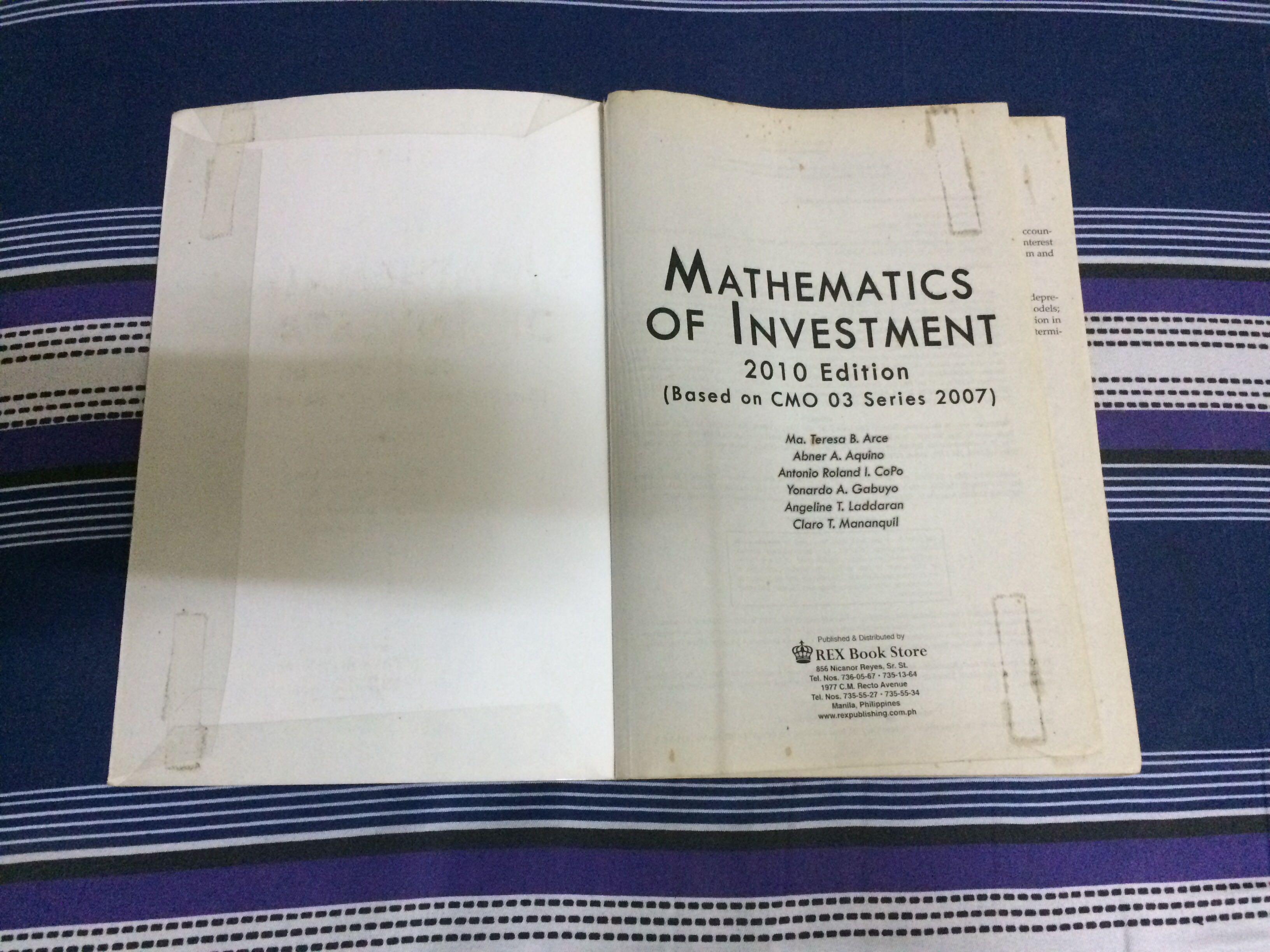 Mathematics of Investment, Hobbies & Toys, Books & Magazines, Textbooks ...