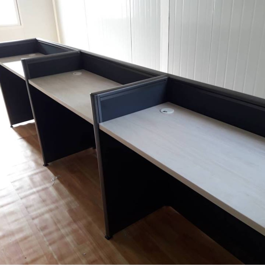 Modular Office Cubicle Partition with Table, Furniture & Home Living ...