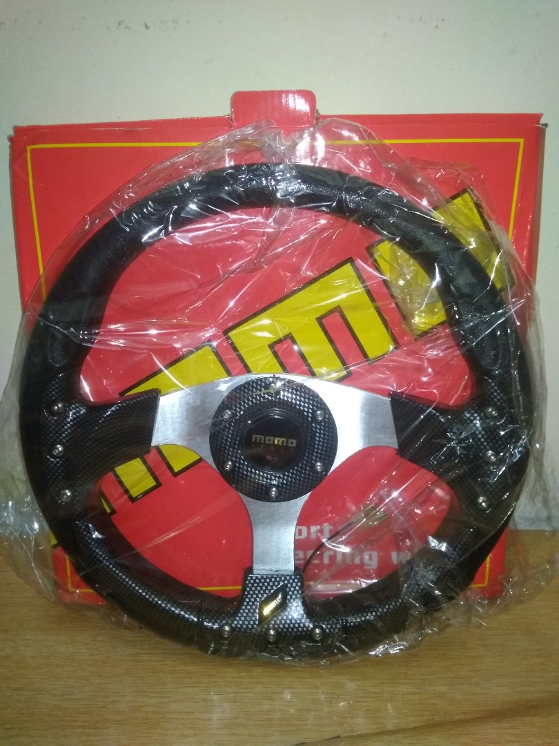Racing steering wheel MOMO, Auto Accessories on Carousell
