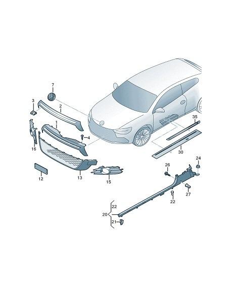 VOLKSWAGEN SCIROCCO FRONT BUMPER - TAIWAN, Auto Accessories on Carousell