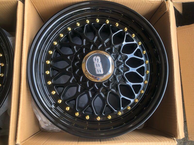 17" BBS rs FullBlack Mags 4Holes with 205 or 215 45 R17 Accelera w ...