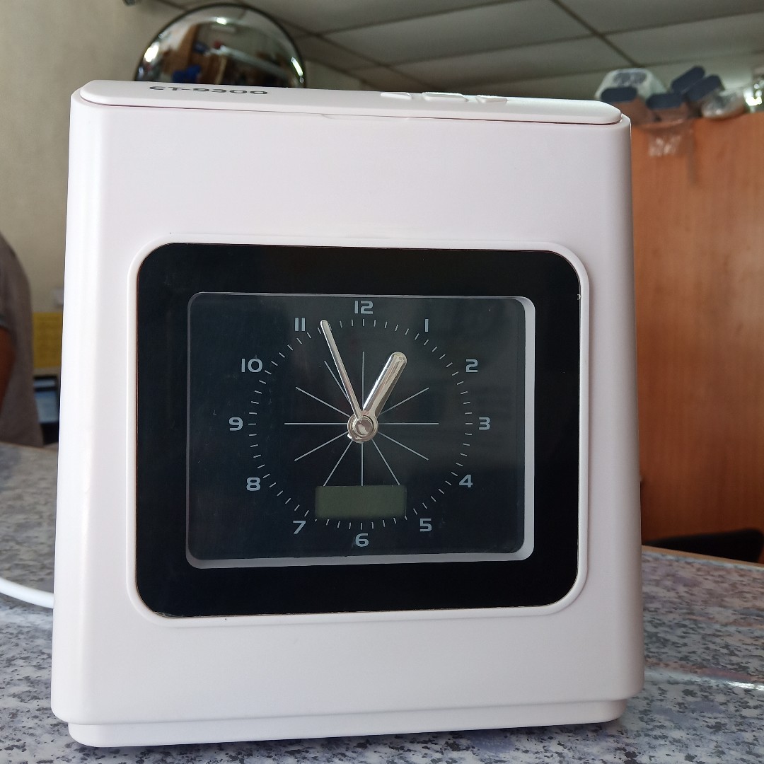 Analog Bundy Clock. Time Recorder machine. Time card clock, Audio ...