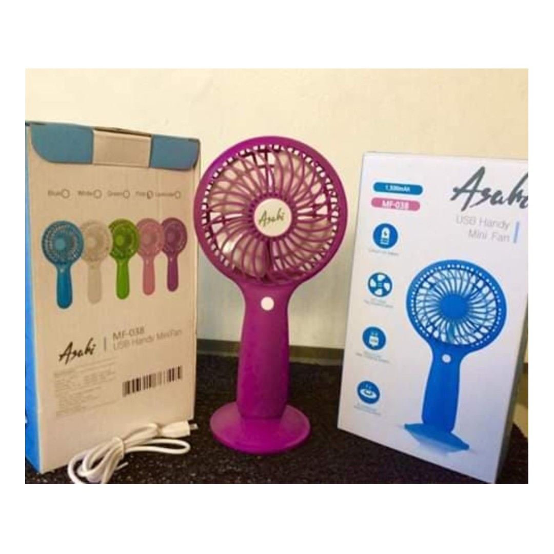 Asahi Mini Rechargeable Fan, Furniture & Home Living, Lighting & Fans ...