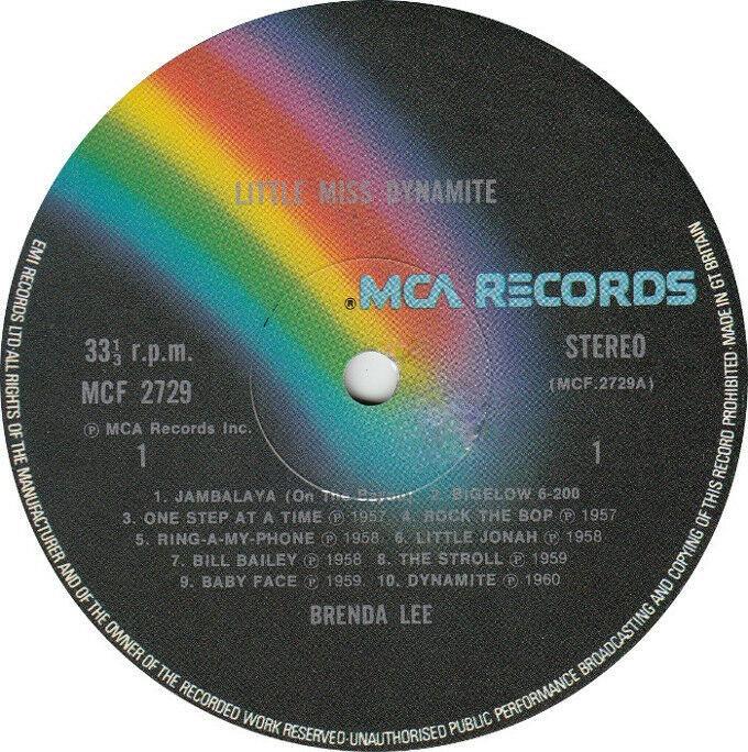 Brenda Lee Little Miss Dynamite 1976 UK MCA MCF 2729 stereo 12" 33rpm ...