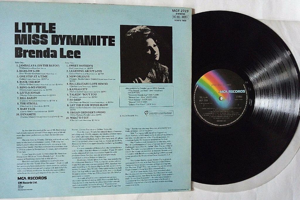 Brenda Lee Little Miss Dynamite 1976 UK MCA MCF 2729 stereo 12" 33rpm ...