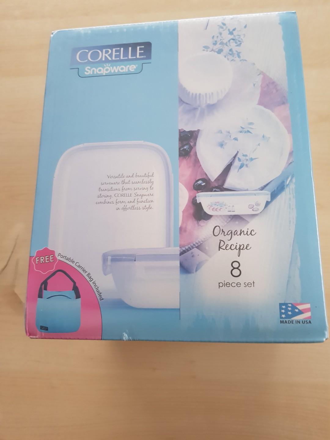 CORELLE Snapware 8 piece, Furniture & Home Living, Kitchenware ...