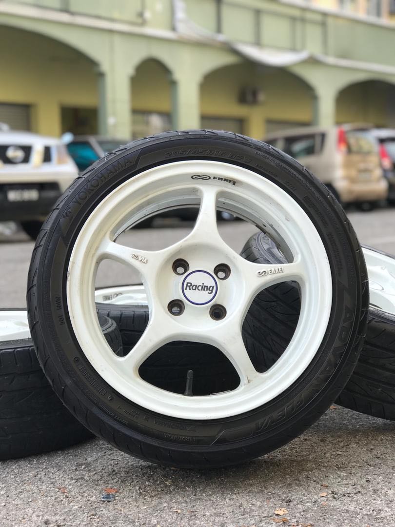 enkei rpo1 16 inch sports rim honda jazz tyre 80%, Auto Accessories on ...