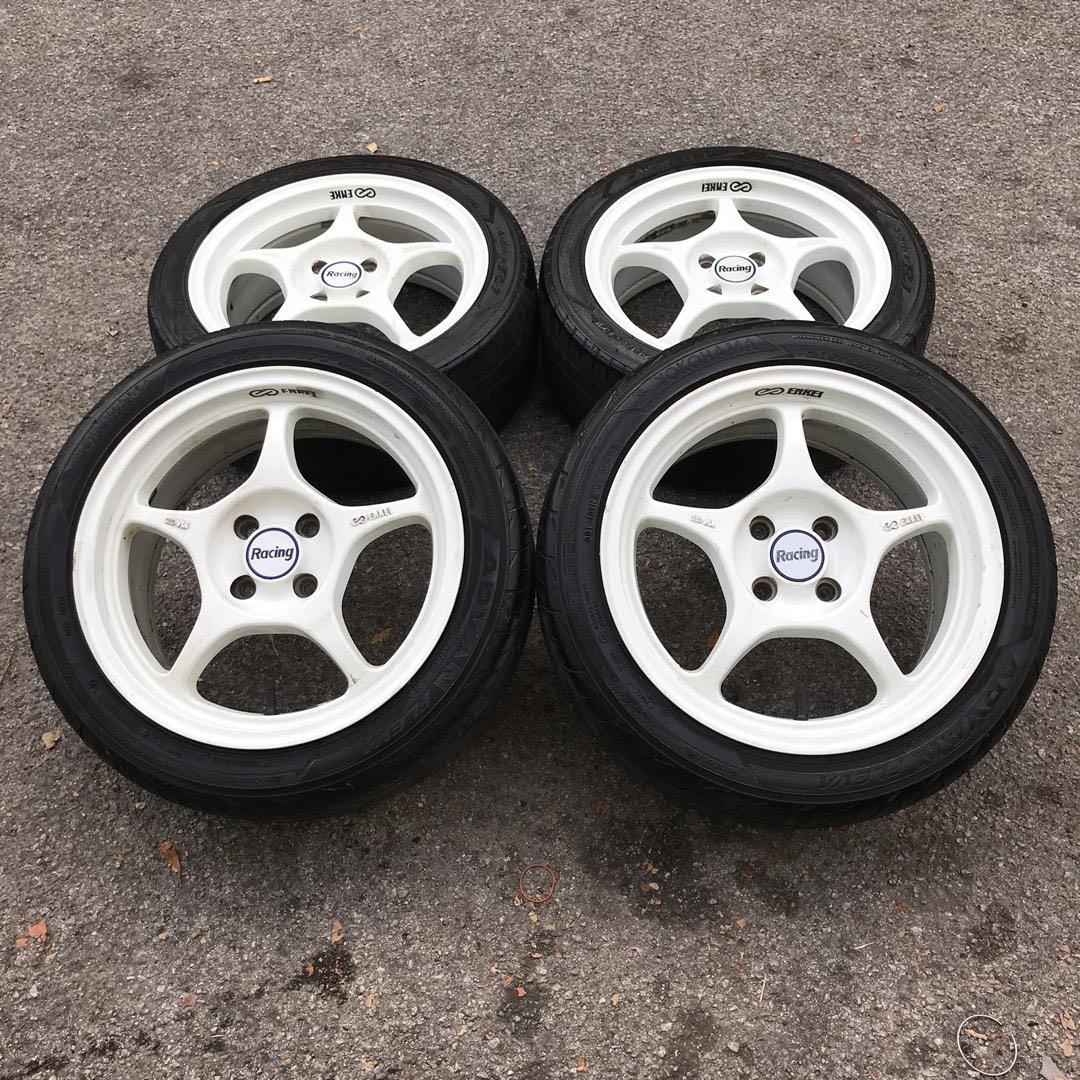 enkei rpo1 16 inch sports rim honda jazz tyre 80%, Auto Accessories on ...