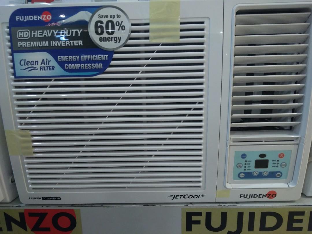 fujidenzo 1hp full inverter window type aircon IWAR-100GC, TV & Home ...