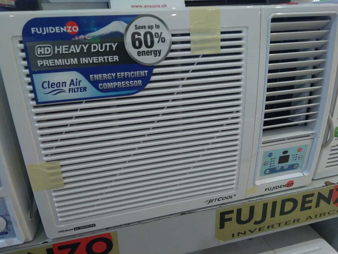 FUJIDENZO 2hp full dc inverter window aircon IWAR200G, TV & Home ...