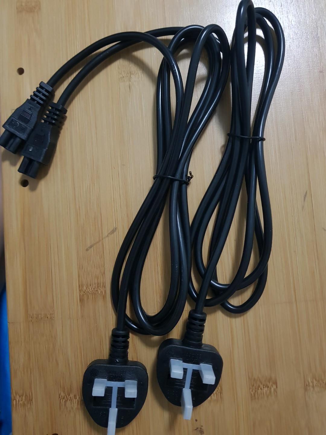 EU/UK 3-pin cable, Computers & Tech, Parts & Accessories, Cables ...