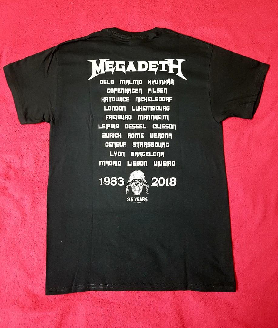 MEGADETH 35 YEARS TOUR BAND SHIRT, Men's Fashion, Tops & Sets, Tshirts ...