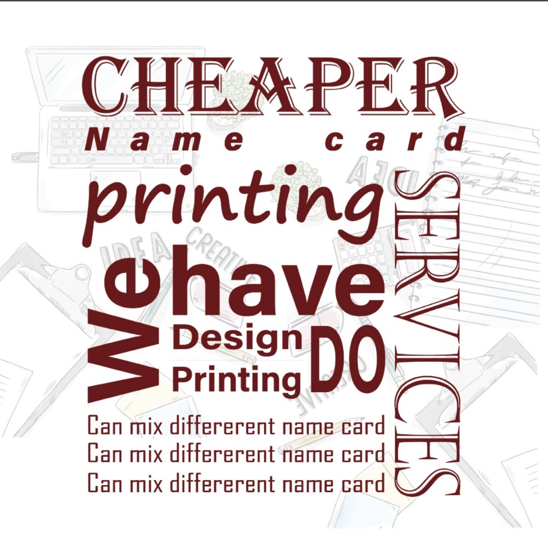 Name card print and print, Hobbies & Toys, Stationery & Craft, Art ...