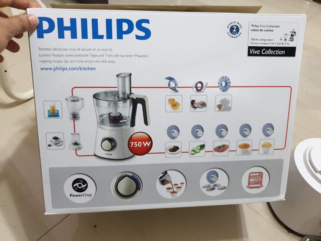 Philips 750W food processor. -Blender, mixer, grinder, slicer, kneeder ...