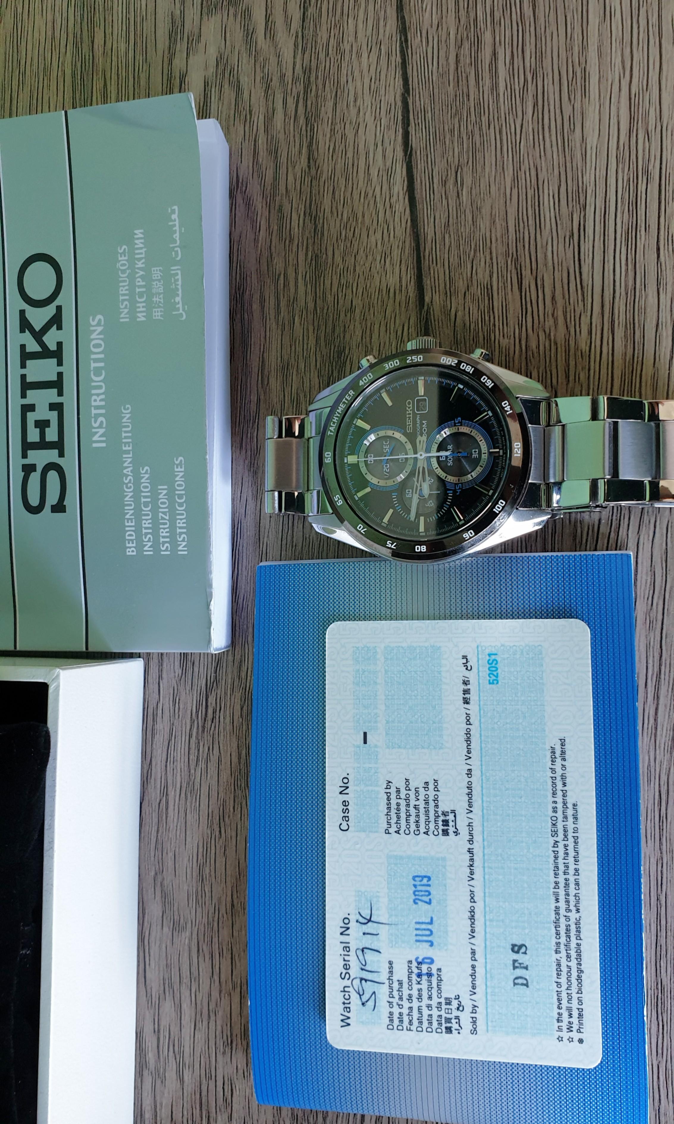 Seiko Solar watch, Luxury, Watches on Carousell