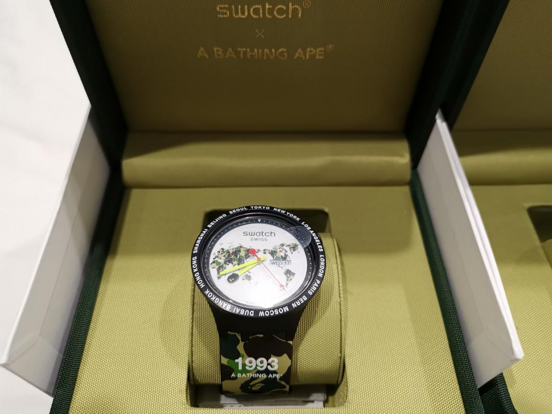 Swatch X Bape, Luxury, Watches on Carousell