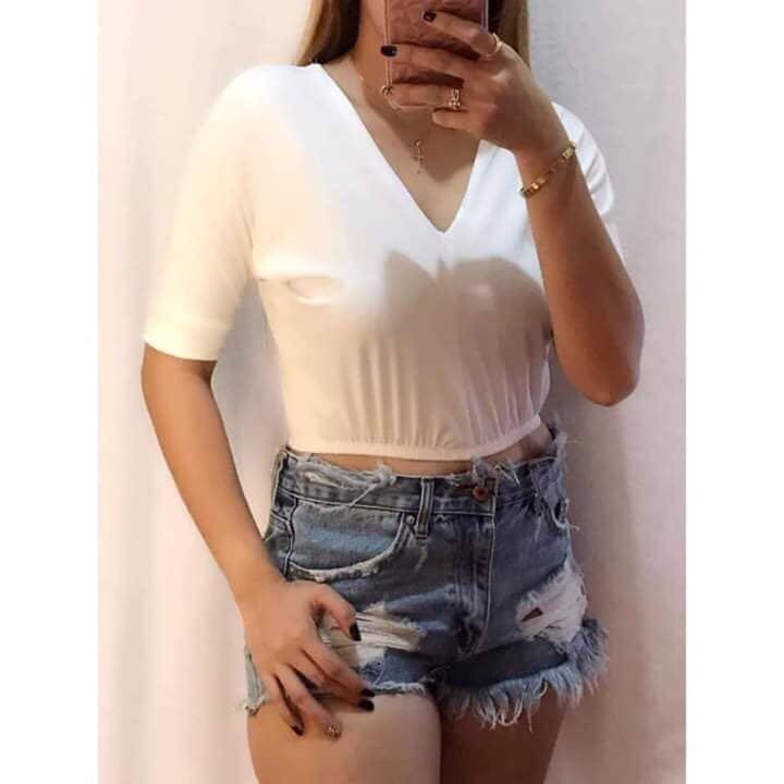 V-Shape Top, Women's Fashion, Tops, Sleeveless on Carousell