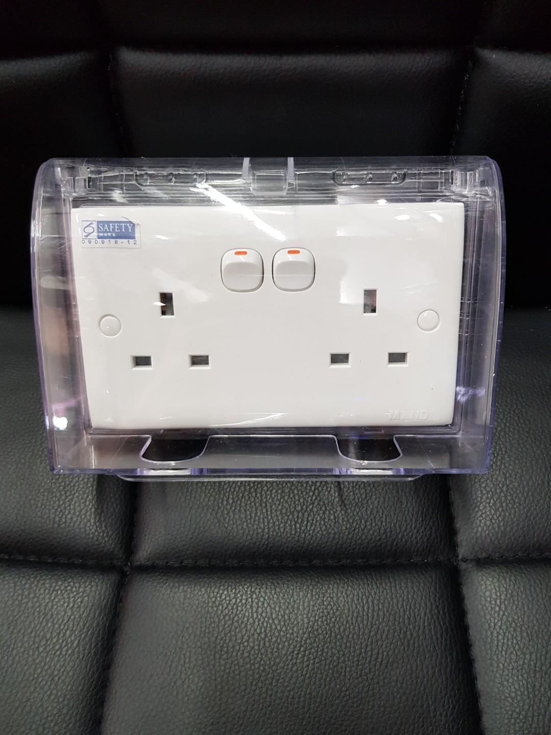 Weather/child-proof 2 Gang socket cover For Outdoor & Indoor Uses ...