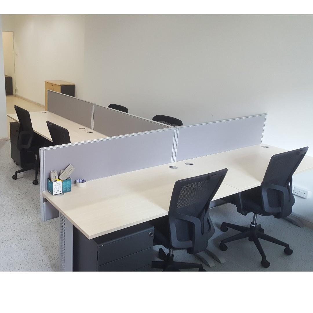 Workstation with middle divider, Furniture & Home Living, Furniture ...