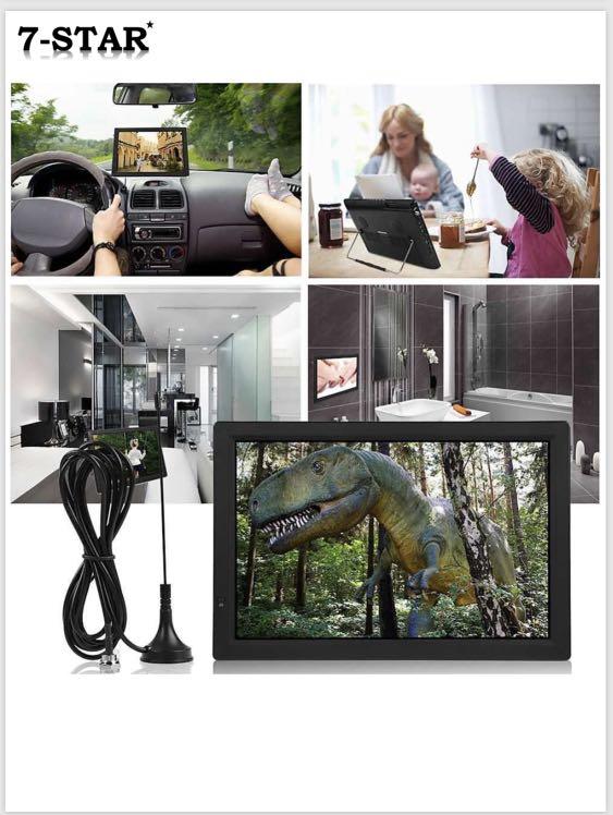 7-STAR* 12” Portable Digital TV with 12V Car Charger [Features:Built in ...