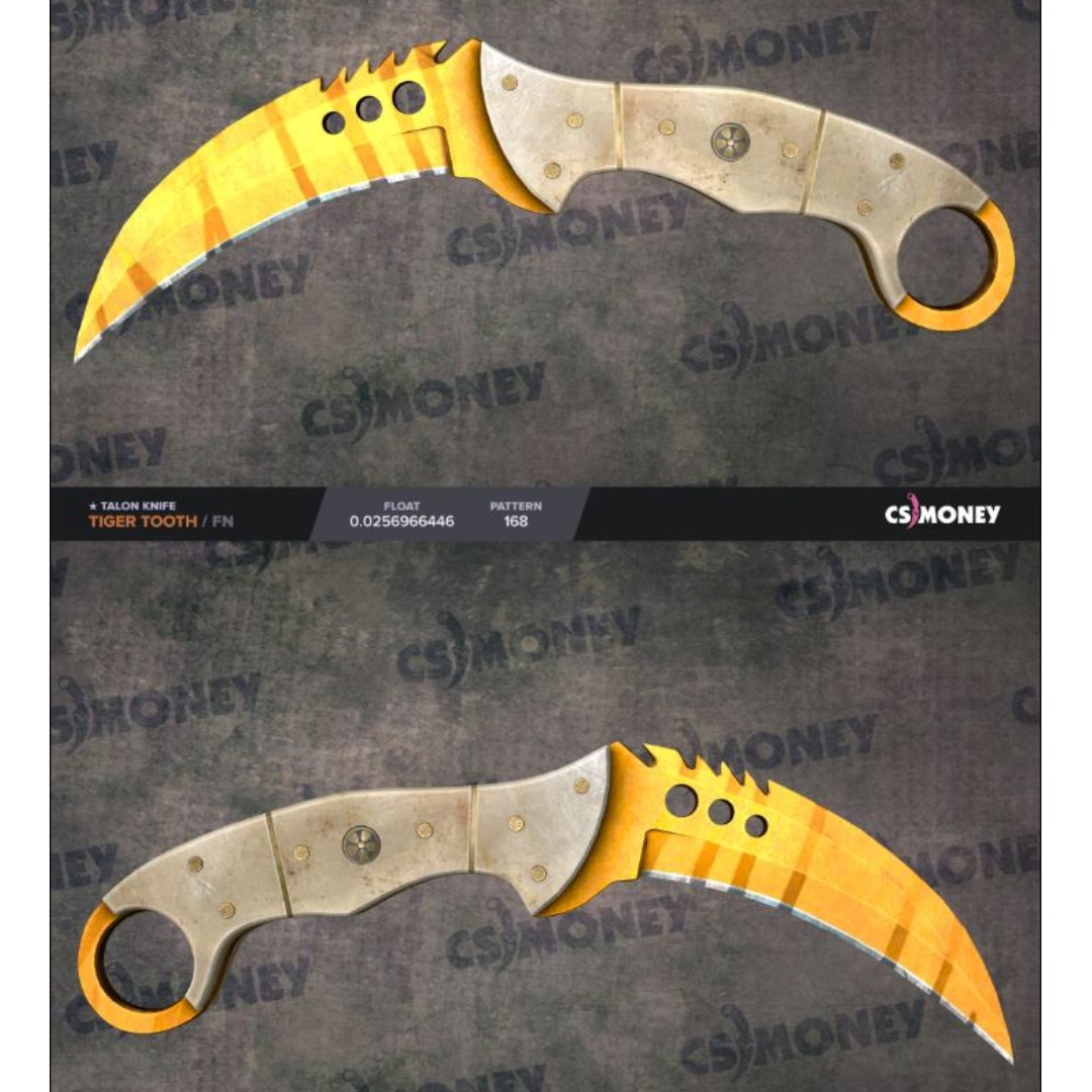 CSGO Talon Tiger Tooth Factory New, Video Gaming, Gaming Accessories ...