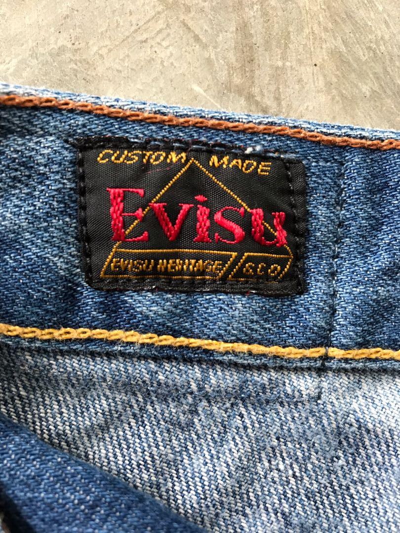 evisu light washe selvedge denim, Men's Fashion, Bottoms, Jeans on Carousell