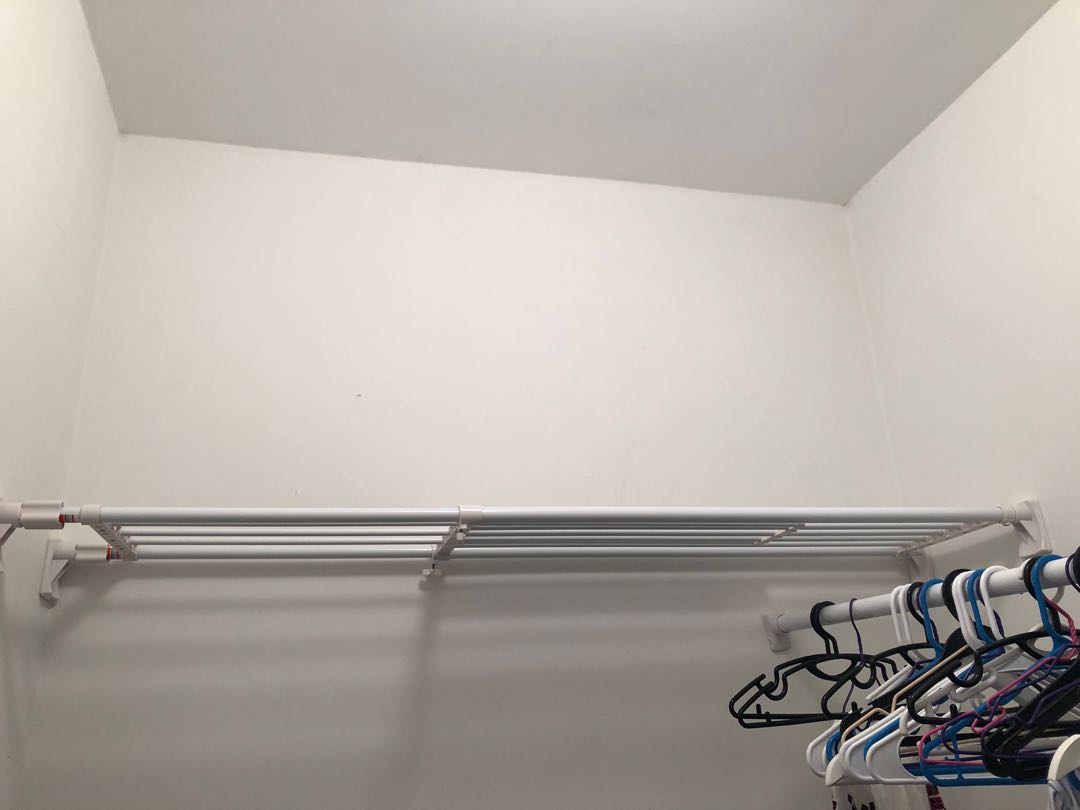 Extendable wardrobe rack closet organiser, Furniture & Home Living ...