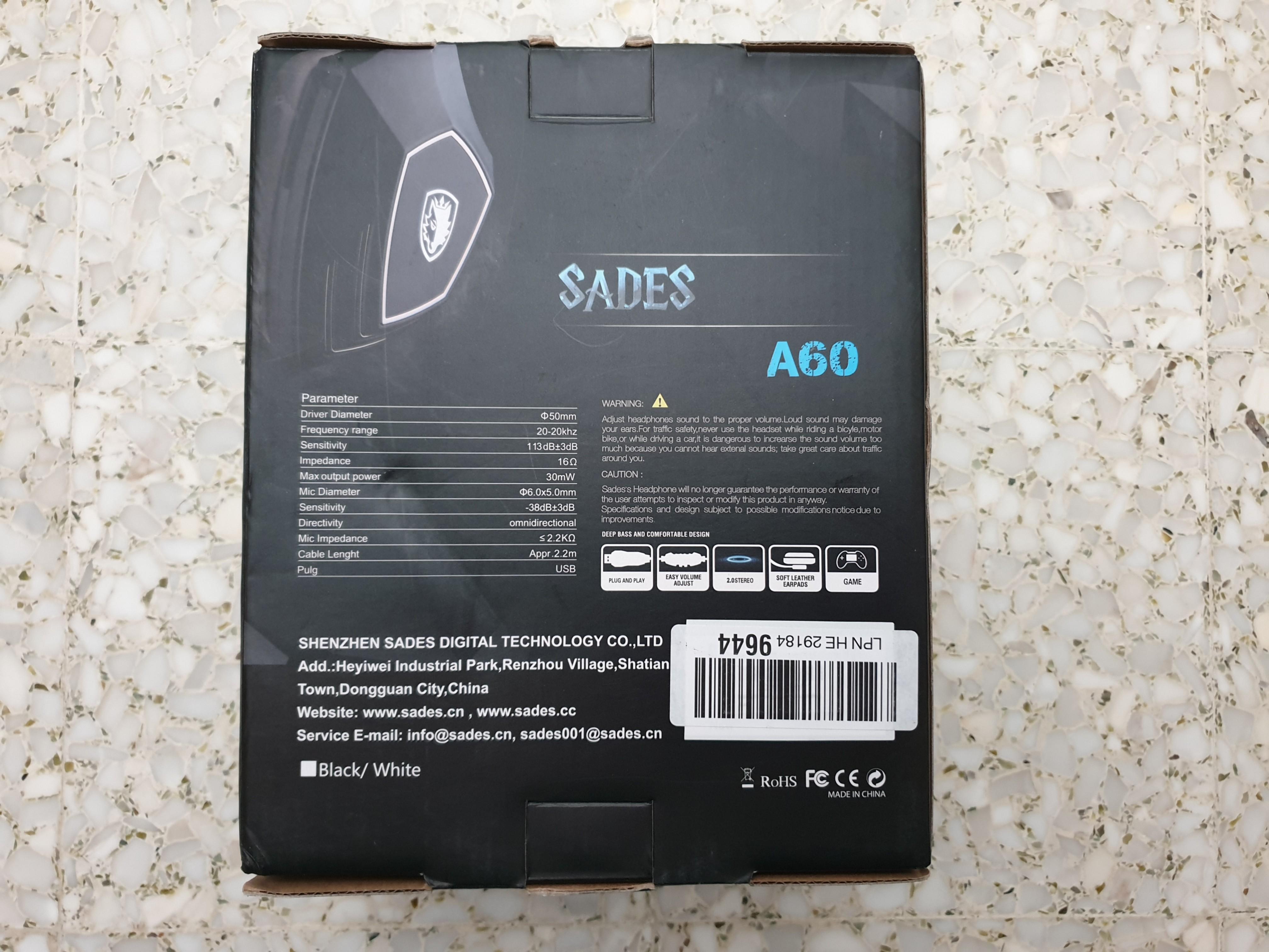 Free Delivery(JG47) USB Gaming Headset-SADES A60/OMG Computer Over Ear ...