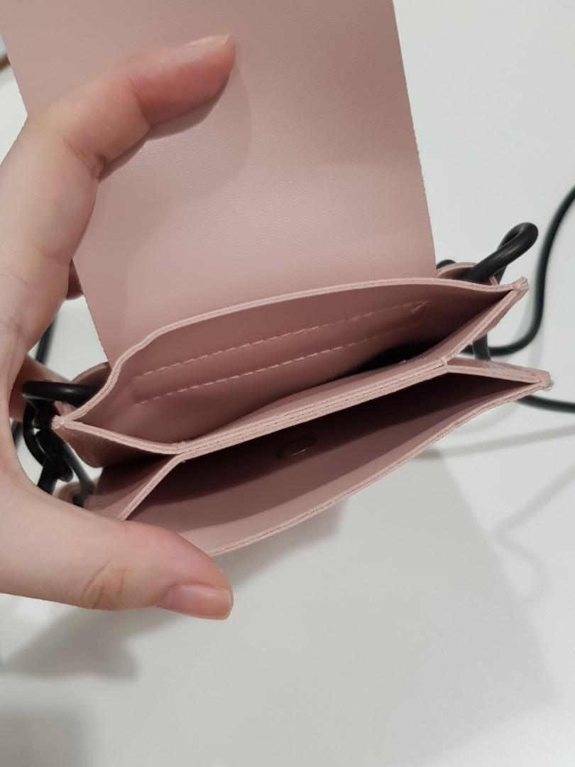 Miniso Simple Fashionable Pink Cellphone Bag/Pouch, Women's Fashion ...