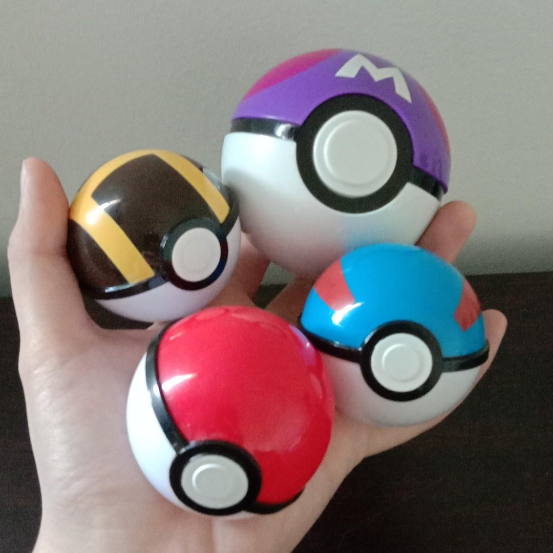 Pokemon Pokeball Set of 4 (Poke Ball, Ultra Ball, Master Ball, Great ...