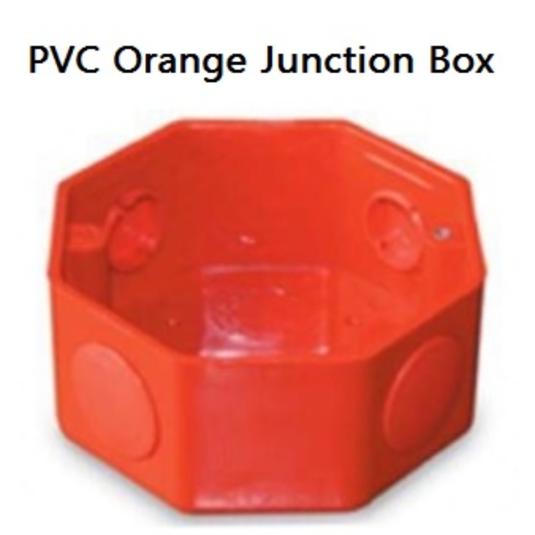 PVC Orange Utility and Junction Box, Furniture & Home Living, Lighting ...