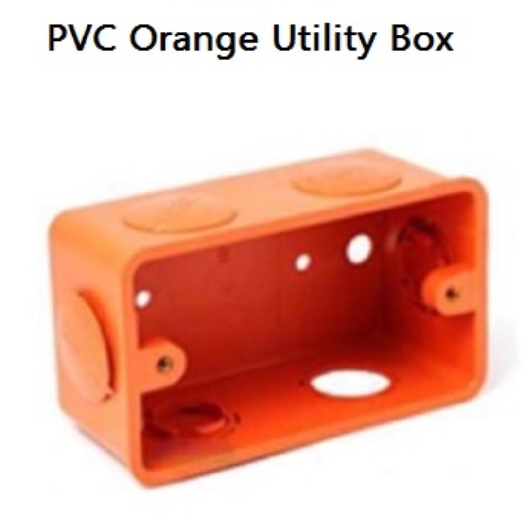 PVC Orange Utility and Junction Box, Furniture & Home Living, Lighting ...