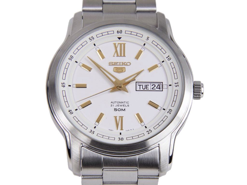Seiko 5 SNKP15 Automatic Steel Watch Big Face SNKP15K1 Brand New, Men's ...