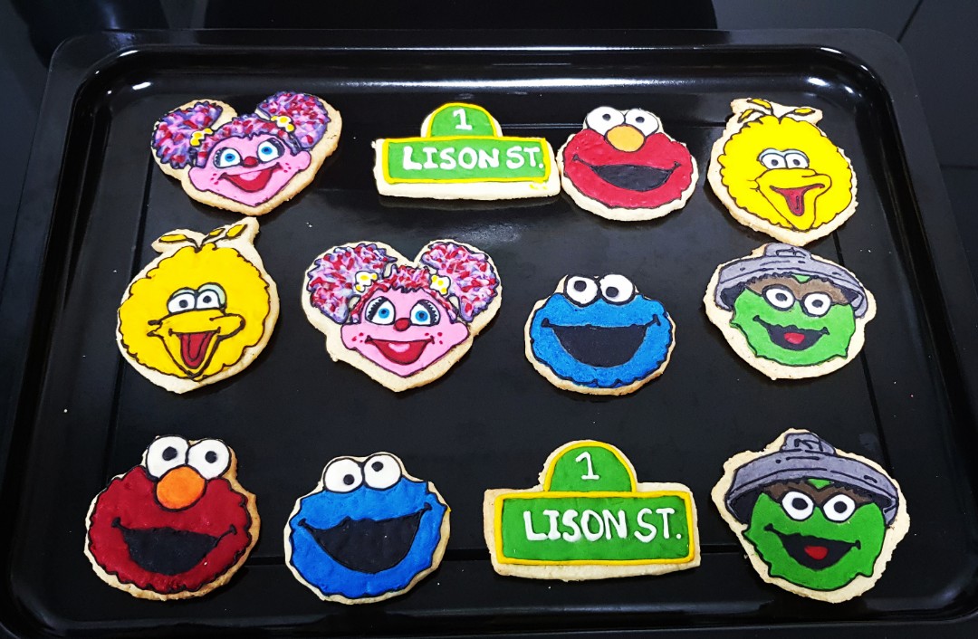 sesame street cookies/ sesame street birthday cookies, Food & Drinks ...